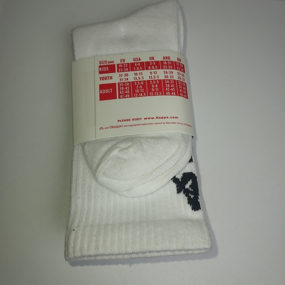 Kappa | Underwear & Socks | Kappa Athletic Socks White And Black | Poshmark
